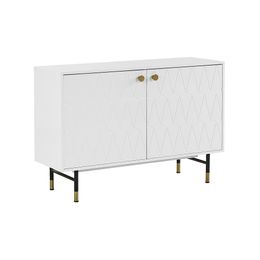 Beliani Sideboard ADANTE in Wei&szlig;/Schwarz/Gold - (W) 120 x (H) 82 x (L) 40 cm | Gr.: onesize