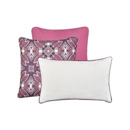Beliani 3er-Set Gartenkissen MIRAGE in Bunt/Rosa/Violett | Gr.: onesize