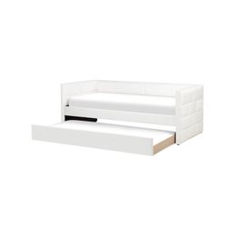 Beliani Tagesbett CHAVONNE in Wei&szlig; - (W) 99 x (H) 80 x (L) 218 cm | Gr.: onesize