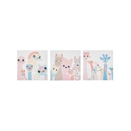 Beliani 3er-Set Canvas TILLIA in Bunt | Gr.: onesize
