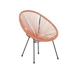 Beliani Cocktailsessel ACAPULCO II in Orange/Schwarz - (W) 70 x (H) 87 x (L) 90 cm | Gr.: onesize