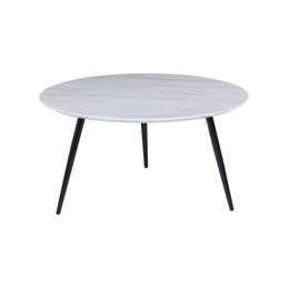 Beliani Couchtisch EFFIE in Wei&szlig;/Schwarz - (W) 79 x (H) 40 x (L) 79 cm | Gr.: onesize