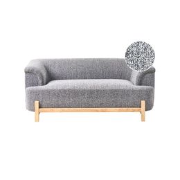 Beliani 2-Sitzer Sofa ALNOR in Grau/Braun - (W) 162 x (H) 67 x (L) 85 cm | Gr.: onesize