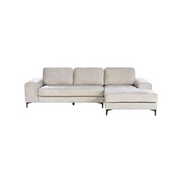 Beliani Ecksofa KIRUNA in Beige/Schwarz - (W) 290 x (H) 86 x (L) 148 cm | Gr.: onesize