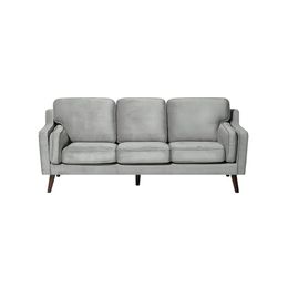 Beliani 3-Sitzer Sofa LOKKA in Grau/Braun - (W) 204 x (H) 85 x (L) 83 cm | Gr.: onesize