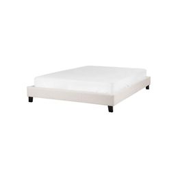 Beliani Doppelbett ROANNE in Beige/Braun - (W) 150 x (H) 29 x (L) 213 cm | Gr.: onesize