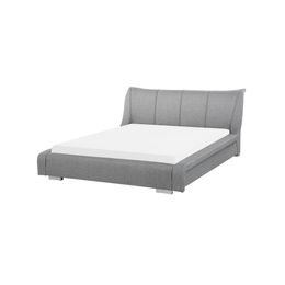 Beliani Doppelbett NANTES in Grau/Silber - (W) 208 x (H) 97 x (L) 237 cm | Gr.: onesize