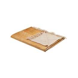 Beliani Kuscheldecke FIROZABAD in Gelb/Beige - (W) 130 x (H) 1 x (L) 180 cm | Gr.: onesize