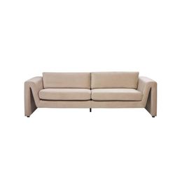 Beliani 3-Sitzer Sofa MAUNU in Beige/Schwarz - (W) 237 x (H) 76 x (L) 83 cm | Gr.: onesize