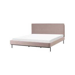 Beliani Doppelbett CORIO in Beige/Schwarz - (W) 193 x (H) 101 x (L) 219 cm | Gr.: onesize