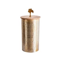 Beliani Bad-Kleinaufbewahrung ASWAN in Gold/Braun - (W) 19 x (H) 40 x (L) 19 cm | Gr.: onesize