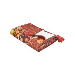 Beliani Picknickdecke DILBAR in Rot/Orange/Gelb - (W) 150 x (H) 1 x (L) 200 cm | Gr.: onesize