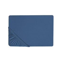 Beliani Bettlaken JANBU in Blau - (W) 180 x (H) 30 x (L) 200 cm | Gr.: onesize