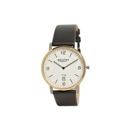 Regent Uhren Armbanduhr-Analog schwarz mittel (ca. 39mm) Regent Lederarmband | Gr.: onesize