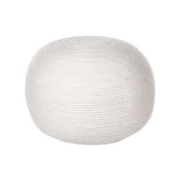 Beliani Pouf TAKHABI in Wei&szlig; - (W) 50 x (H) 35 x (L) 50 cm | Gr.: onesize