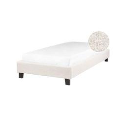 Beliani Einzelbett ROANNE in Beige/Braun - (W) 100 x (H) 29 x (L) 213 cm | Gr.: onesize