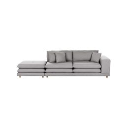 Beliani 2-tlg 2-Sitzer Sofa HEDEN in Grau/Braun | Gr.: onesize
