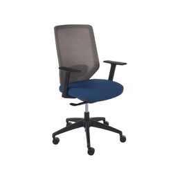 Beliani B&uuml;rostuhl VIRTUOSO in Blau/Schwarz/Grau - (W) 53 x (H) 97 x (L) 53 cm | Gr.: onesize