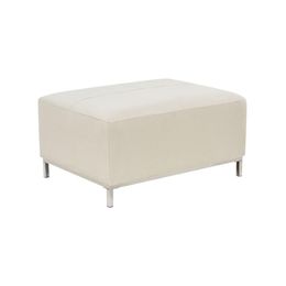 Beliani Ottomane OSLO in Beige/Silber - (W) 95 x (H) 46 x (L) 71 cm | Gr.: onesize