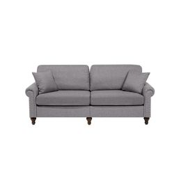 Beliani 3-Sitzer Sofa OTRA in Grau/Braun - (W) 195 x (H) 84 x (L) 76 cm | Gr.: onesize