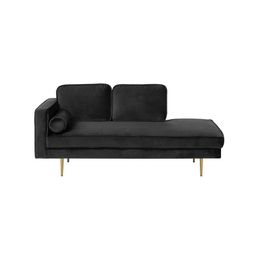 Beliani Chaiselongue MIRAMAS in Schwarz/Gold - (W) 171 x (H) 63 x (L) 79 cm | Gr.: onesize