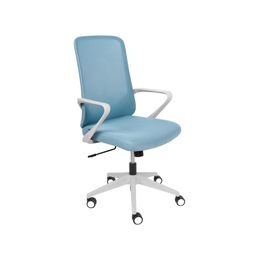 Beliani B&uuml;rostuhl EXPERT in Blau/Wei&szlig; - (W) 60 x (H) 96 x (L) 60 cm | Gr.: onesize