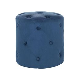 Beliani Pouf COROLLA in Blau - (W) 40 x (H) 40 x (L) 40 cm | Gr.: onesize