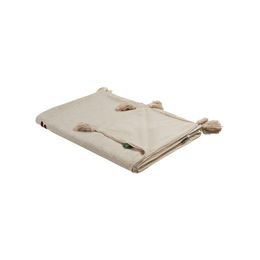 Beliani Kuscheldecke DEOGHAR in Braun/Beige/Weiß - (W) 130 x (H) 1 x (L) 180 cm | Gr.: onesize