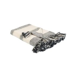 Beliani Kuscheldecke CAYIR in Beige/Schwarz - (W) 130 x (H) 1 x (L) 170 cm | Gr.: onesize