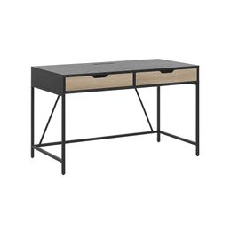 Beliani Schreibtisch JENA in Schwarz/Braun - (W) 120 x (H) 75 x (L) 60 cm | Gr.: onesize