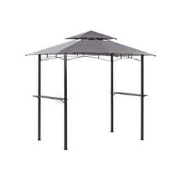 Beliani Pavillon NARO in Grau/Schwarz - (W) 240 x (H) 245 x (L) 148 cm | Gr.: onesize