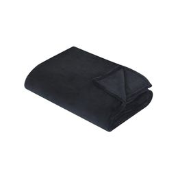 Beliani Kuscheldecke BAYBURT in Schwarz - (W) 200 x (H) 1 x (L) 220 cm | Gr.: onesize