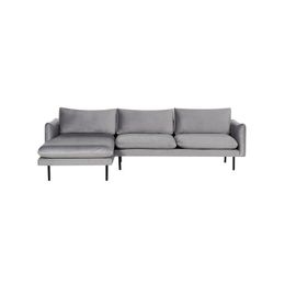 Beliani Ecksofa VINTERBRO in Grau/Schwarz - (W) 279 x (H) 86 x (L) 162 cm | Gr.: onesize