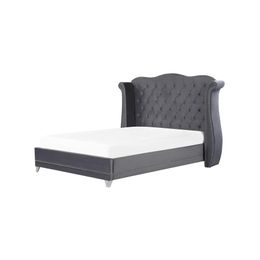 Beliani Doppelbett AYETTE in Grau - (W) 225 x (H) 154 x (L) 215 cm | Gr.: onesize