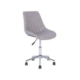 Beliani B&uuml;rostuhl MARIBEL in Grau/Silber - (W) 57 x (H) 83 x (L) 57 cm | Gr.: onesize