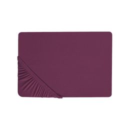 Beliani Bettlaken JANBU in Rot - (W) 180 x (H) 30 x (L) 200 cm | Gr.: onesize