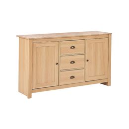 Beliani Sideboard LANSIN in Braun - (W) 140 x (H) 80 x (L) 40 cm | Gr.: onesize