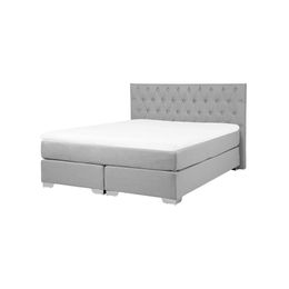Beliani Boxspring Bett DUCHESS in Grau - (W) 171 x (H) 112 x (L) 211 cm | Gr.: onesize