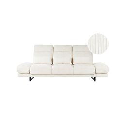 Beliani 3-Sitzer Sofa IKAST in Beige/Schwarz - (W) 255 x (H) 87 x (L) 105 cm | Gr.: onesize