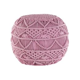 Beliani Pouf KAYSERI in Rosa - (W) 40 x (H) 40 x (L) 40 cm | Gr.: onesize