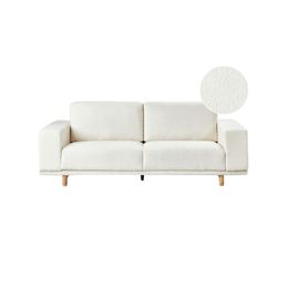 Beliani 3-Sitzer Sofa NIVALA in Wei&szlig; - (W) 220 x (H) 76 x (L) 84 cm | Gr.: onesize