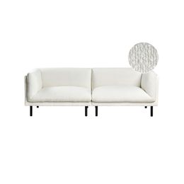 Beliani 3-Sitzer Sofa VORGOD in Wei&szlig; - (W) 221 x (H) 76 x (L) 84 cm | Gr.: onesize