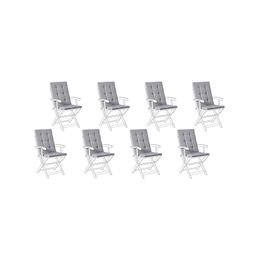 Beliani 8er-Set Auflagen MAUI PREMIUM in Grau | Gr.: onesize