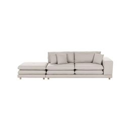 Beliani 2-tlg 2-Sitzer Sofa HEDEN in Beige/Braun | Gr.: onesize