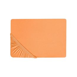 Beliani Bettlaken JANBU in Orange - (W) 90 x (H) 30 x (L) 200 cm | Gr.: onesize