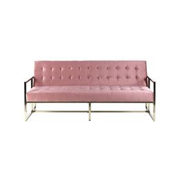 Beliani 3-Sitzer Sofa MARSTAL in Rosa/Gold - (W) 187 x (H) 83 x (L) 78 cm | Gr.: onesize