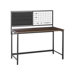 Beliani Schreibtisch VINCE in Schwarz/Braun - (W) 118 x (H) 121 x (L) 60 cm | Gr.: onesize