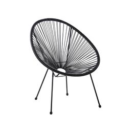 Beliani Cocktailsessel ACAPULCO II in Schwarz - (W) 70 x (H) 87 x (L) 90 cm | Gr.: onesize