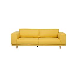 Beliani 3-Sitzer Sofa NIVALA in Gelb - (W) 220 x (H) 76 x (L) 84 cm | Gr.: onesize
