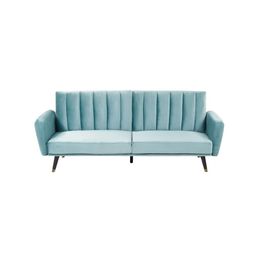 Beliani Schlafsofa VIMMERBY in Blau/Schwarz - (W) 212 x (H) 90 x (L) 80 cm | Gr.: onesize